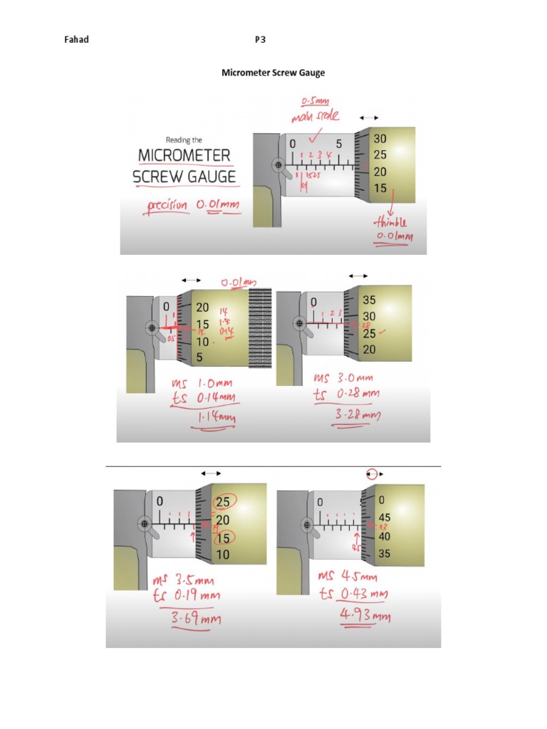 Micrometer Screw Gauge | PDF