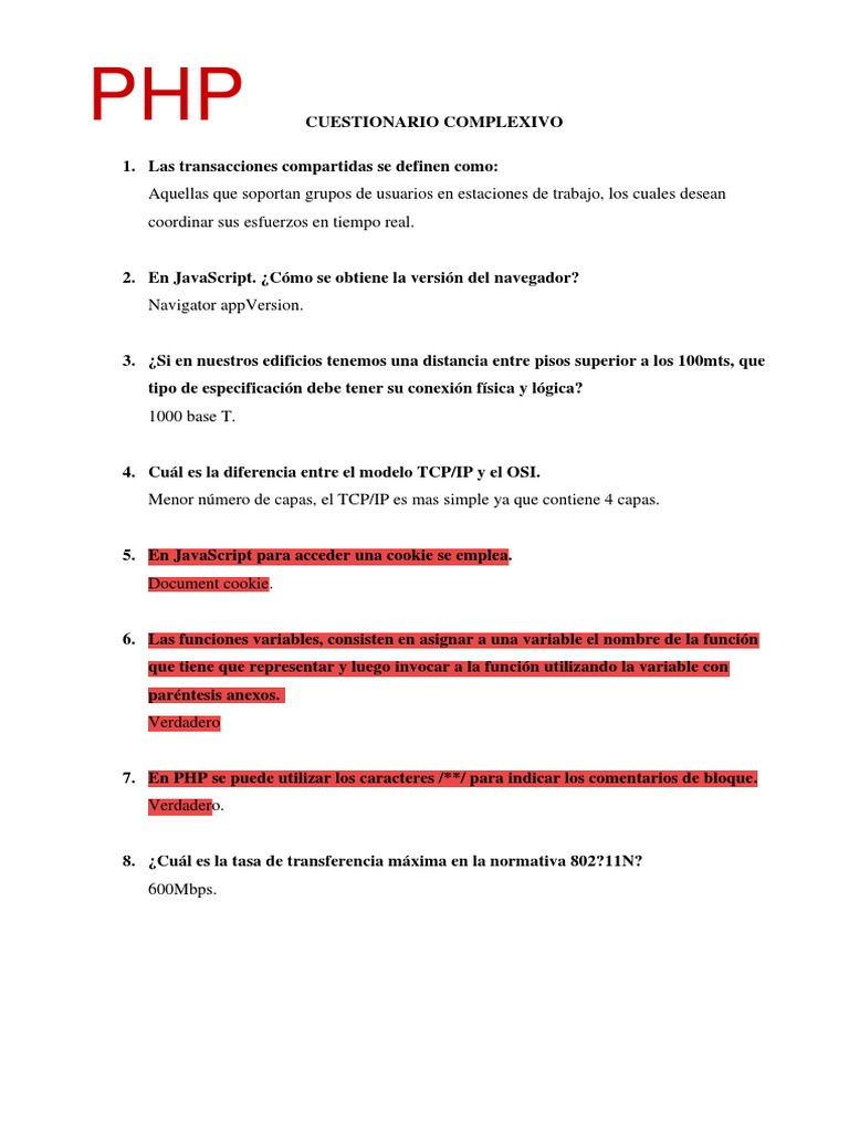 Cuestionario Completo de TI y Programación | PDF | SQL | Objeto (informática)