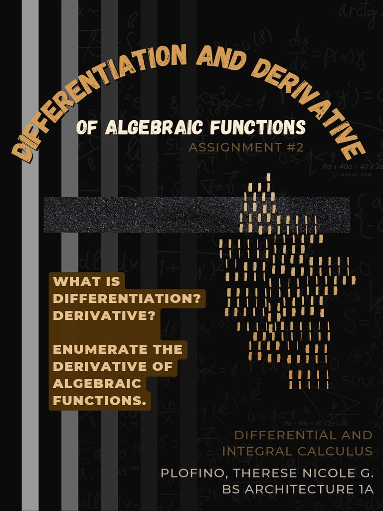 Math11.Differentiation and Derivative of of Algebraic Functions | PDF ...