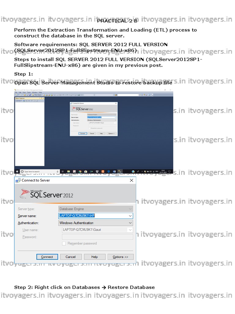 ETL Process in SQL Server 2012 | PDF | Business | Computers