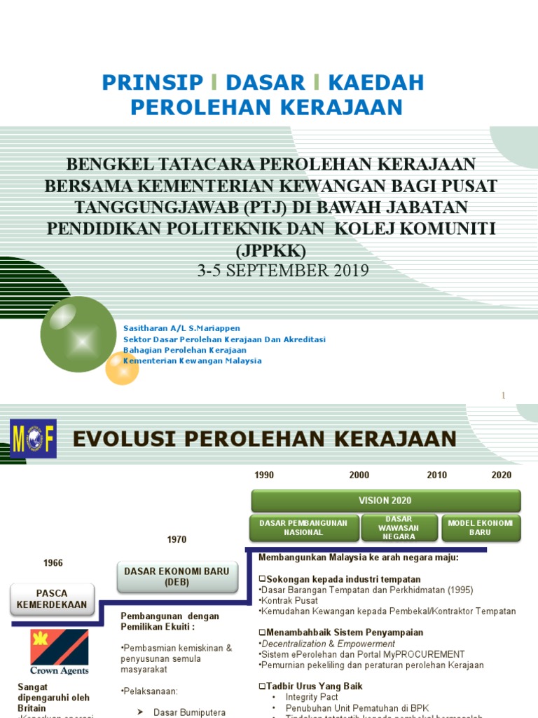 Prinsip, Dasar Perolehan Kerajaan 1poli030919 - en Sasitharan | PDF