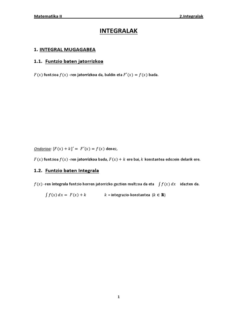2 Integralak | PDF