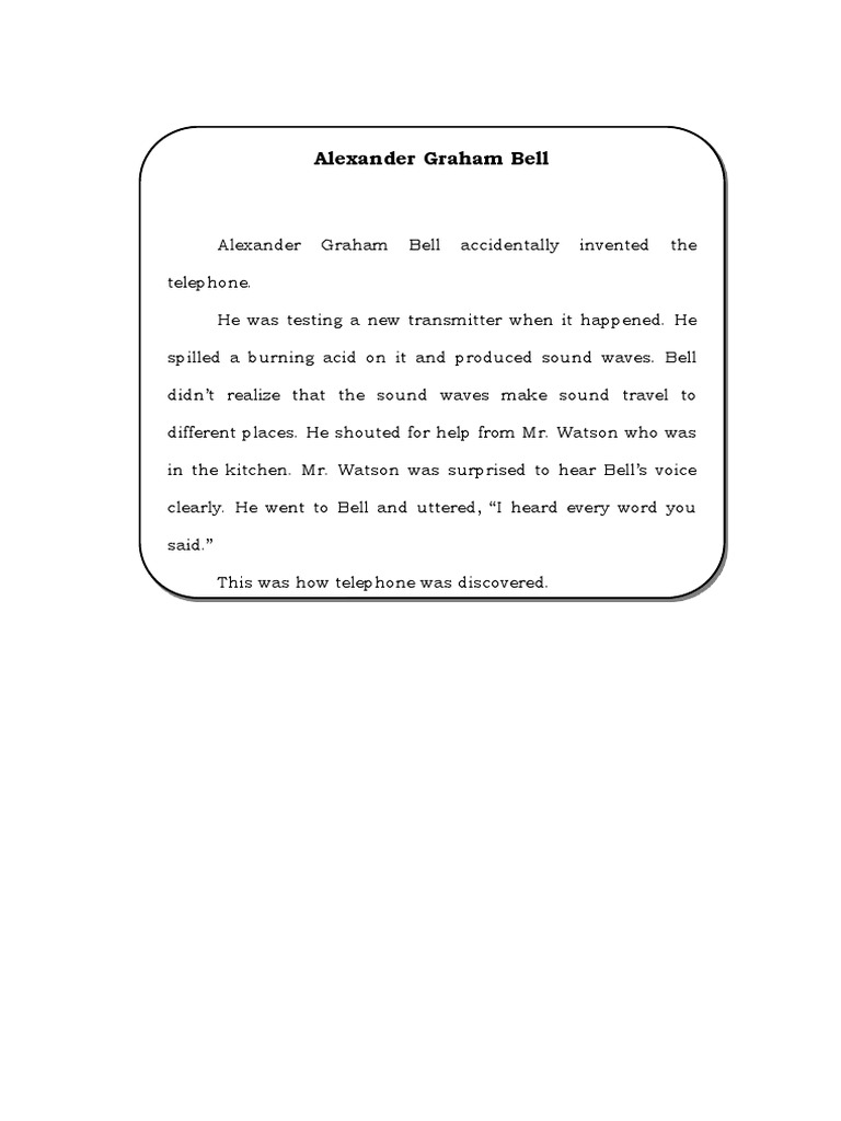 Grade 6.ALEXANDER GRAHAM BELL | PDF