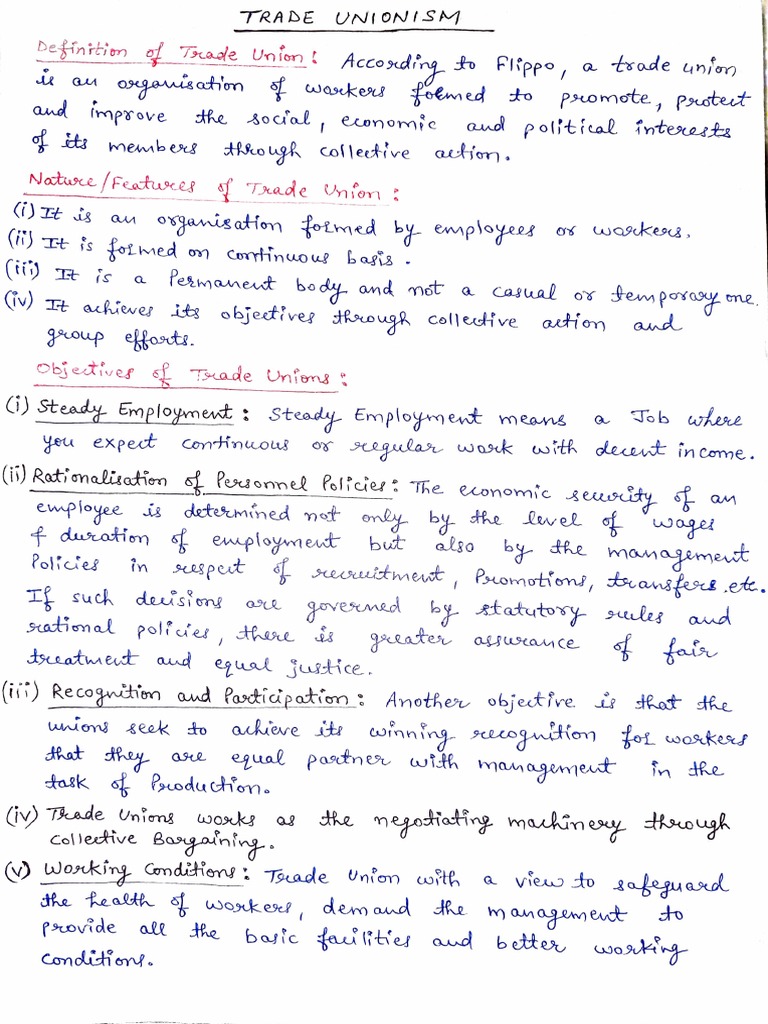 Trade Unionism | PDF