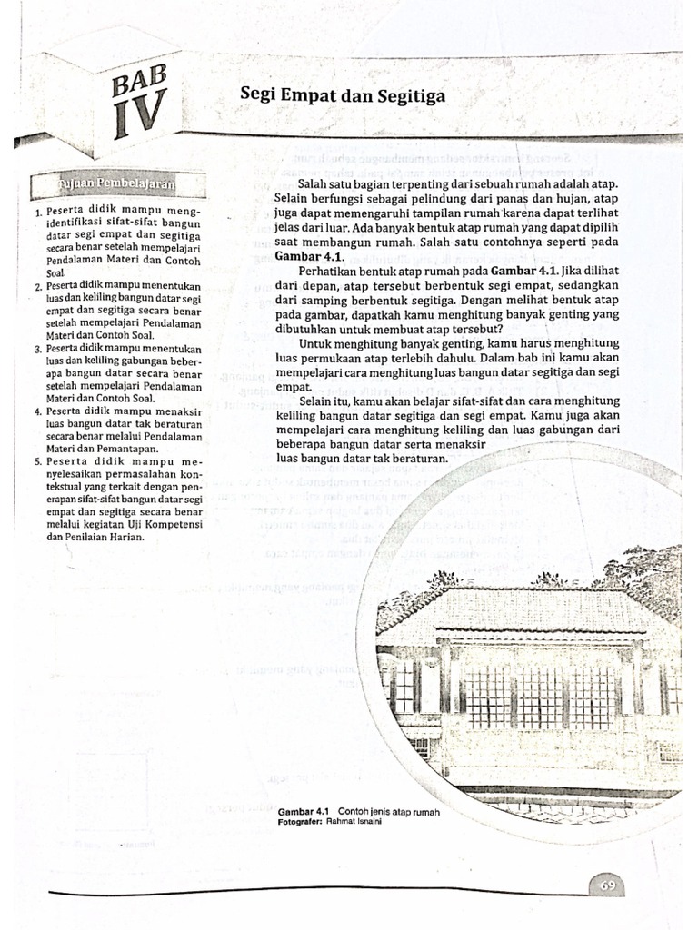 Bab. 4 Segi Empat Dan Segitiga Kelas 7 | PDF