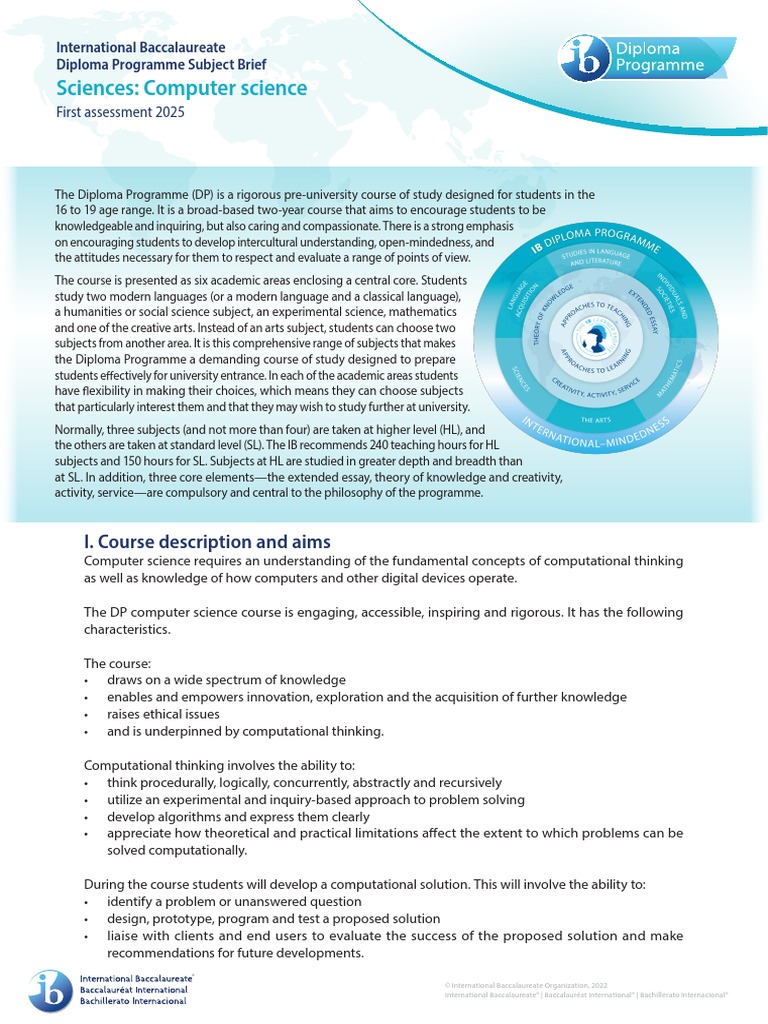DP Comps Subject-Brief May 2022 e | PDF | Science | Cognitive Science