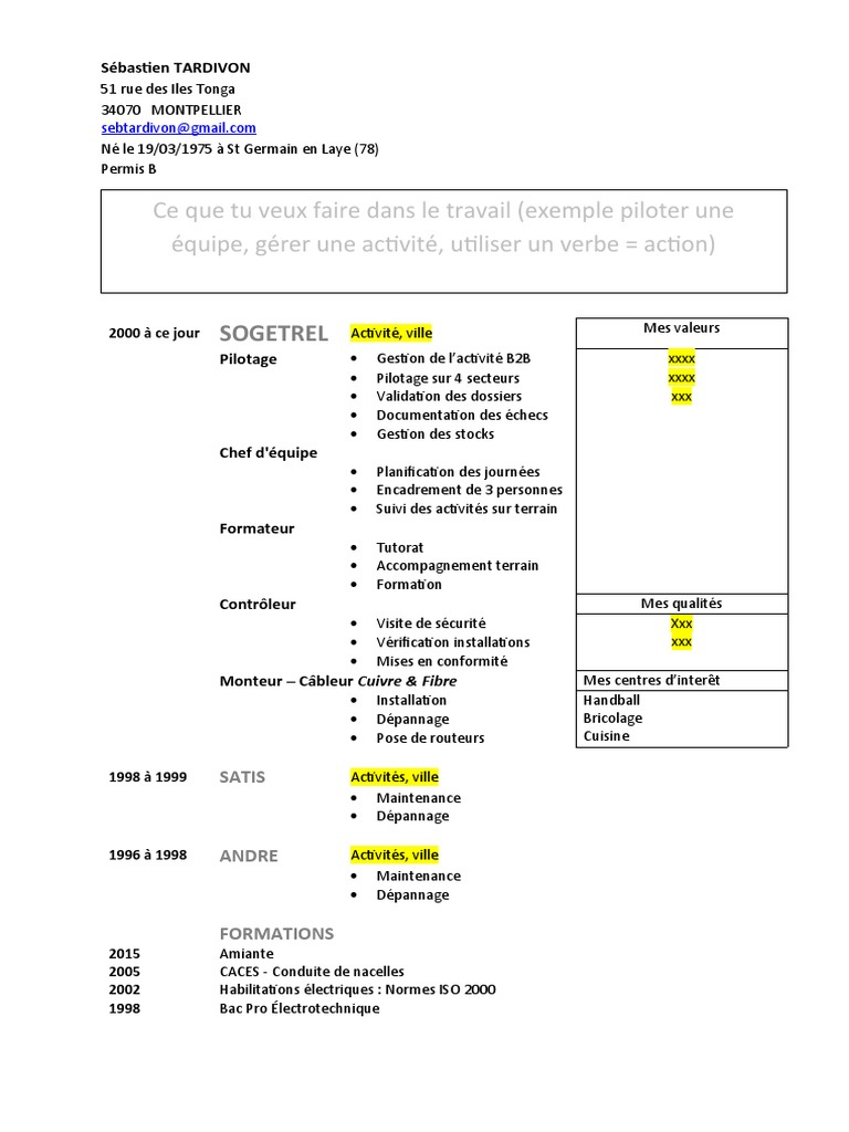 CV Tardivon Sebastien - v2 | PDF