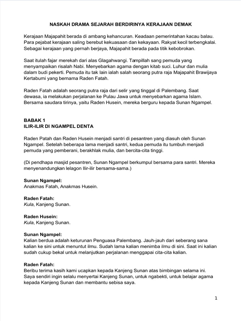 Sejarah Berdirinya Kerajaan Demak | PDF