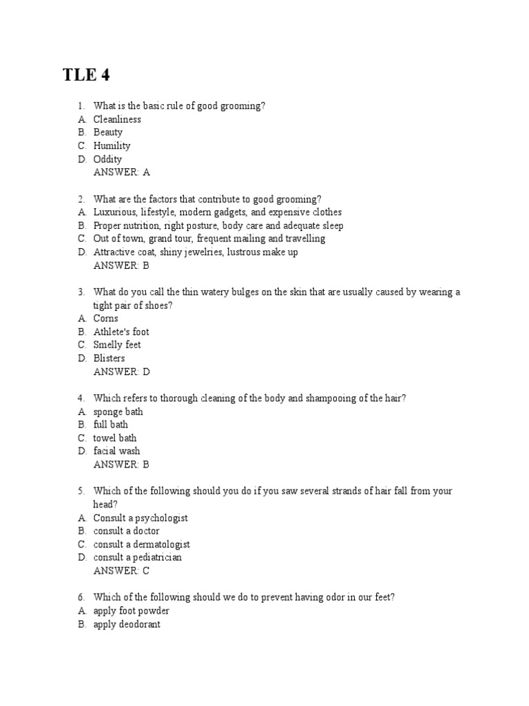 Tle Exam | Download Free PDF | Clothing | Surgical Suture