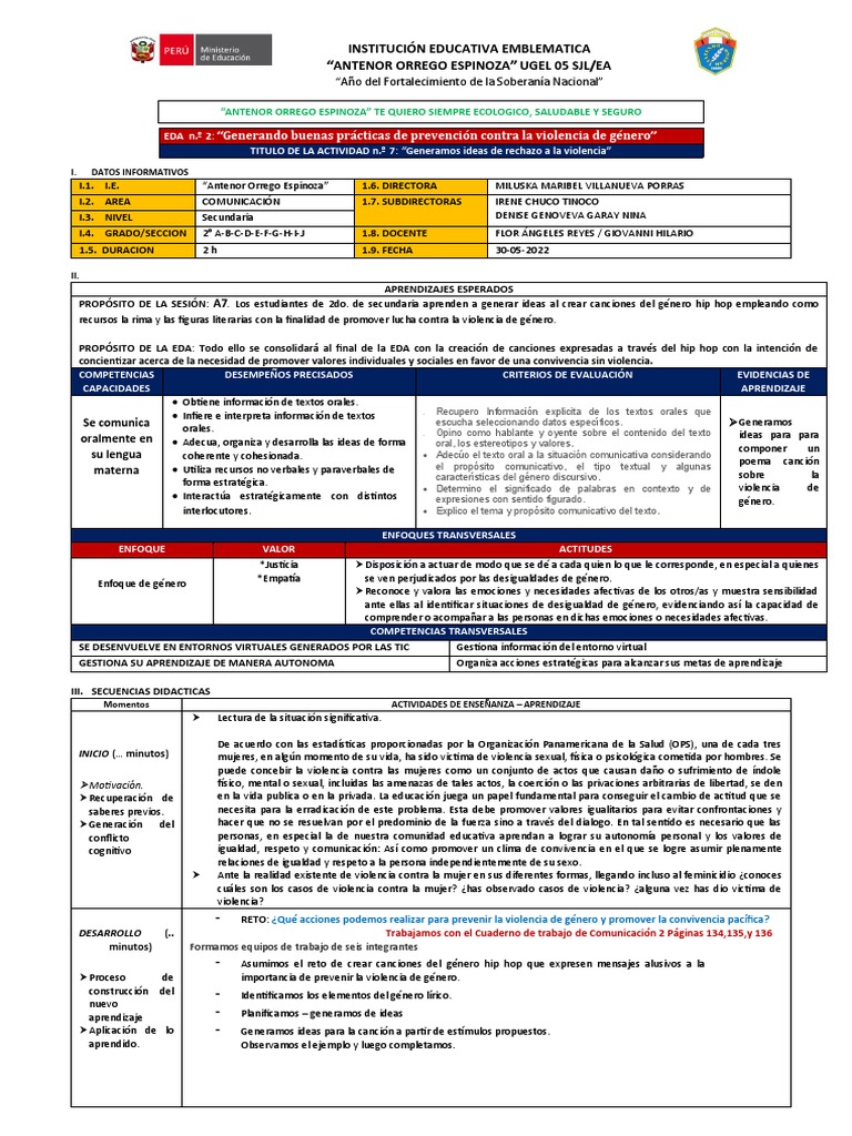 Actividad de Aprendizaje 7 - EDA 2 - 2do Sec - 2022 | PDF