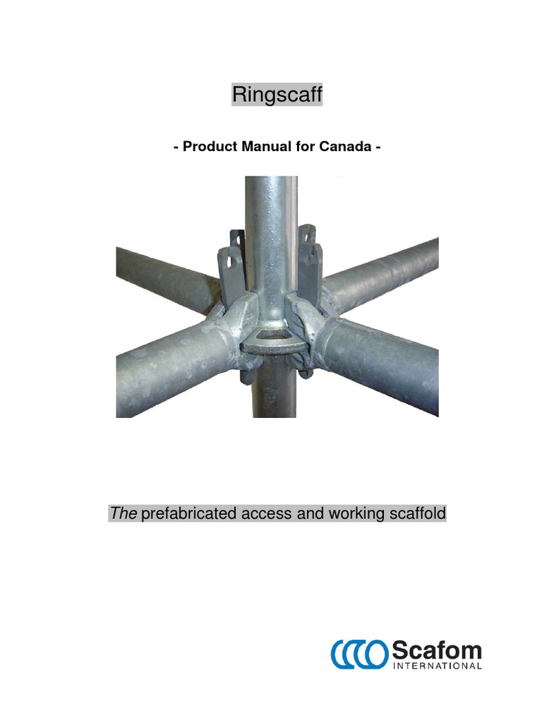Ringscaff: - Product Manual For Canada | PDF | Scaffolding ...