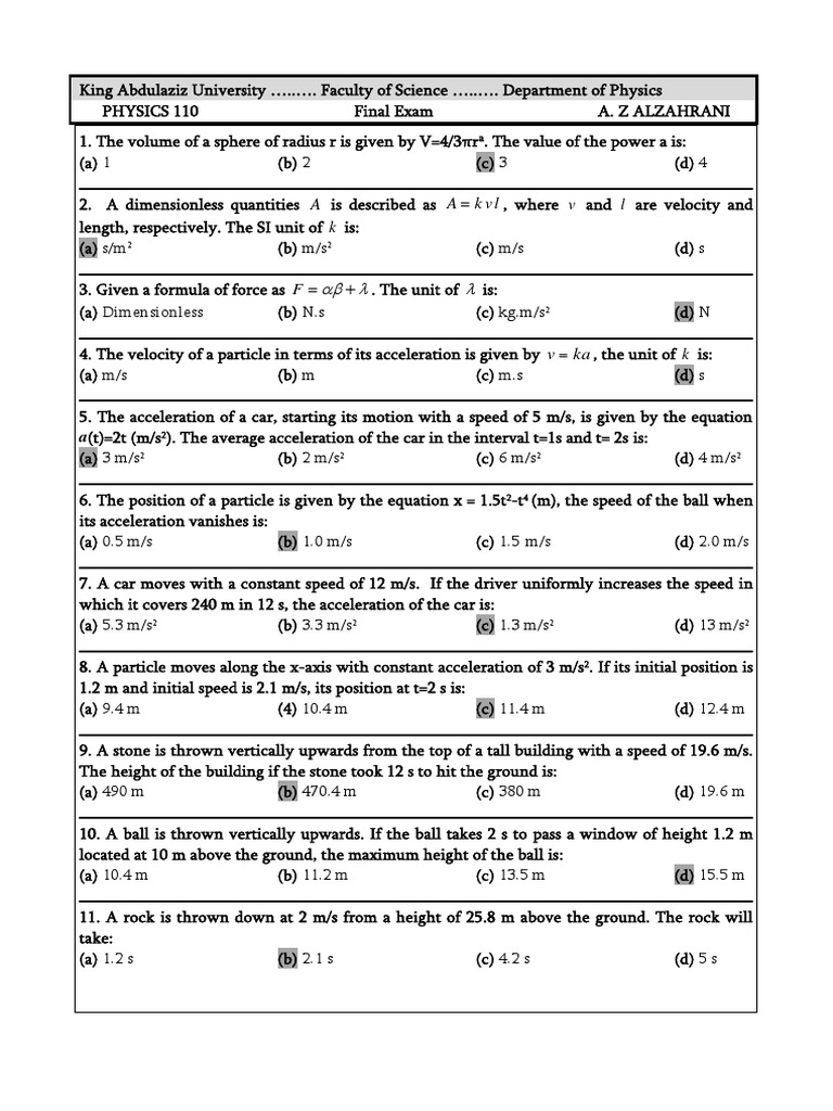Phys Final | PDF | Collision | Force