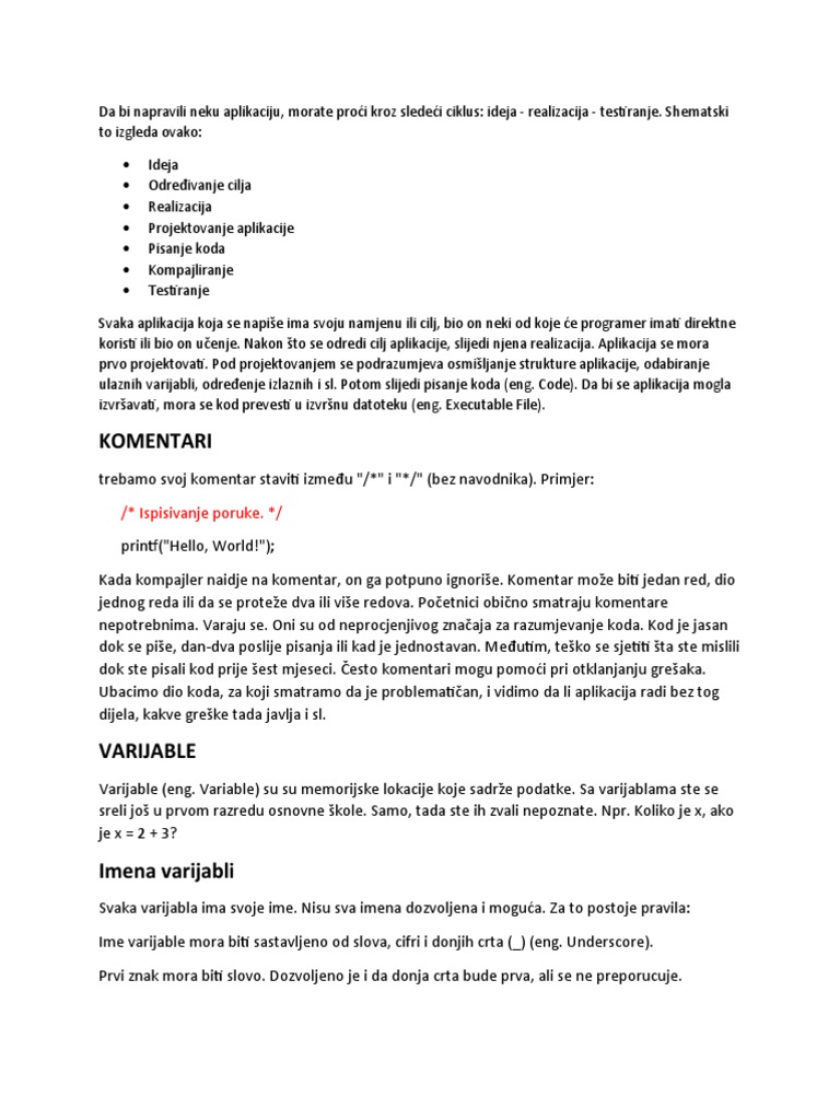 O C Jeziku 1 Dio | PDF