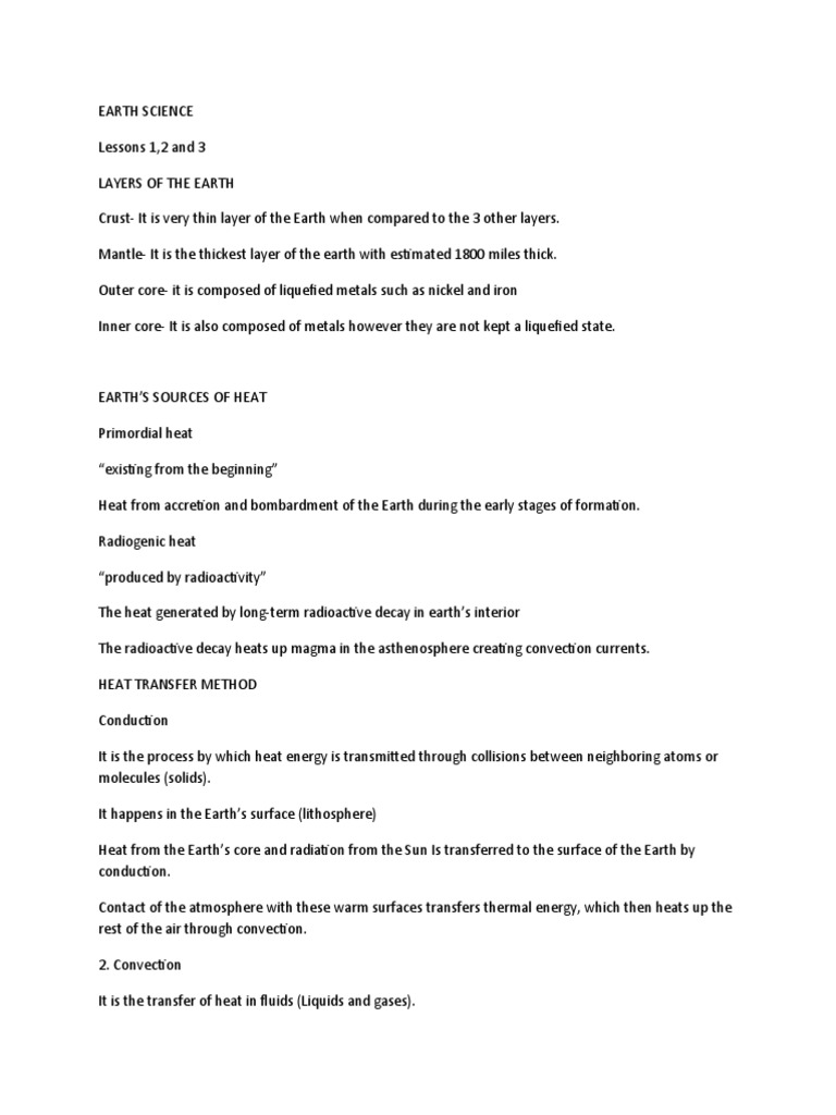 EARTH SCIENCE Reviewer | PDF | Plate Tectonics | Magma