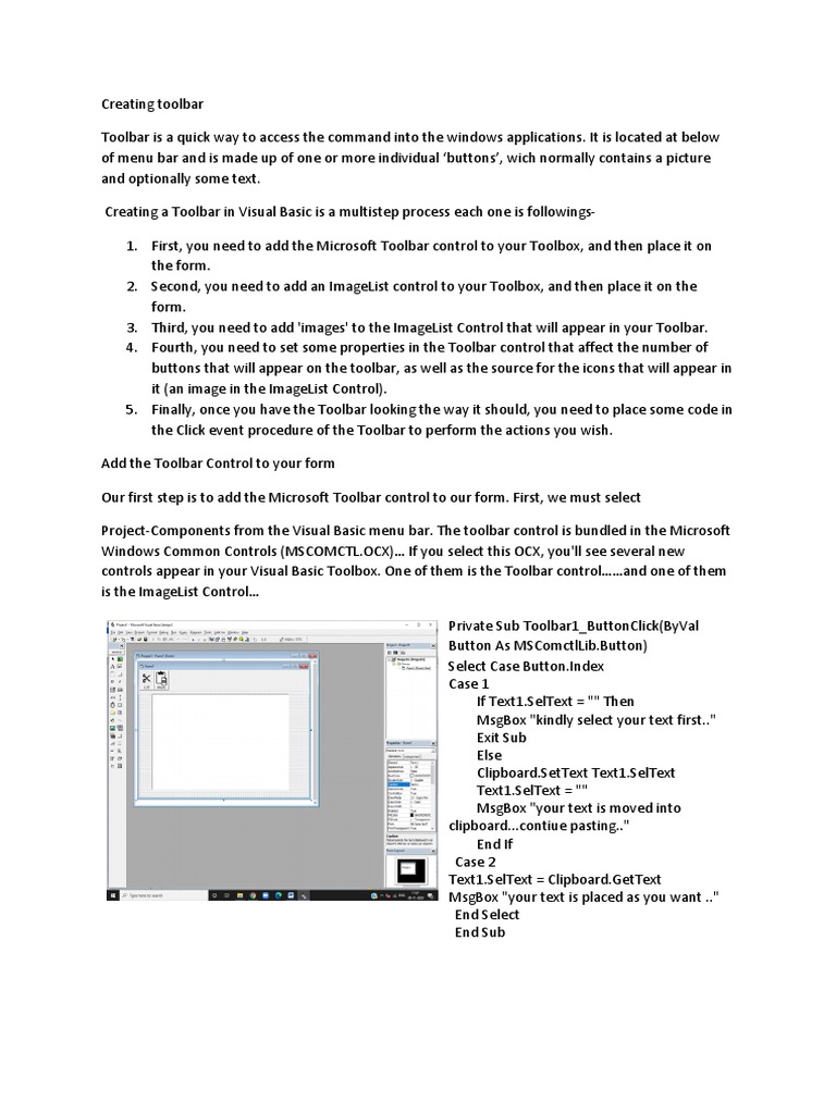 Creating Toolbar Pdf Button Computing Computing Platforms