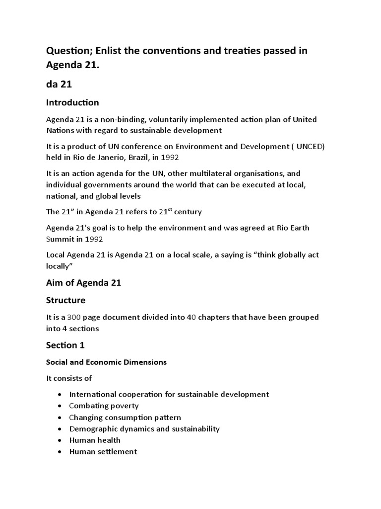 Agenda 21 | PDF