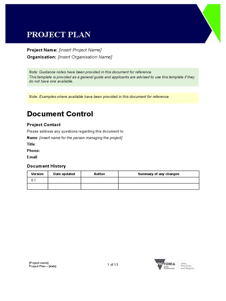Project Plan Overview and Objectives | PDF | Procurement | Risk