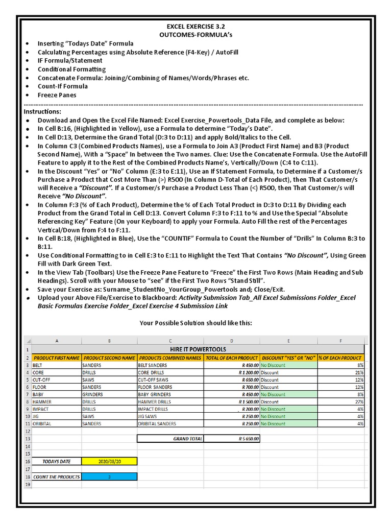Mastering Excel Formulas Calculating Dates Percentages Conditional Formatting And More Pdf