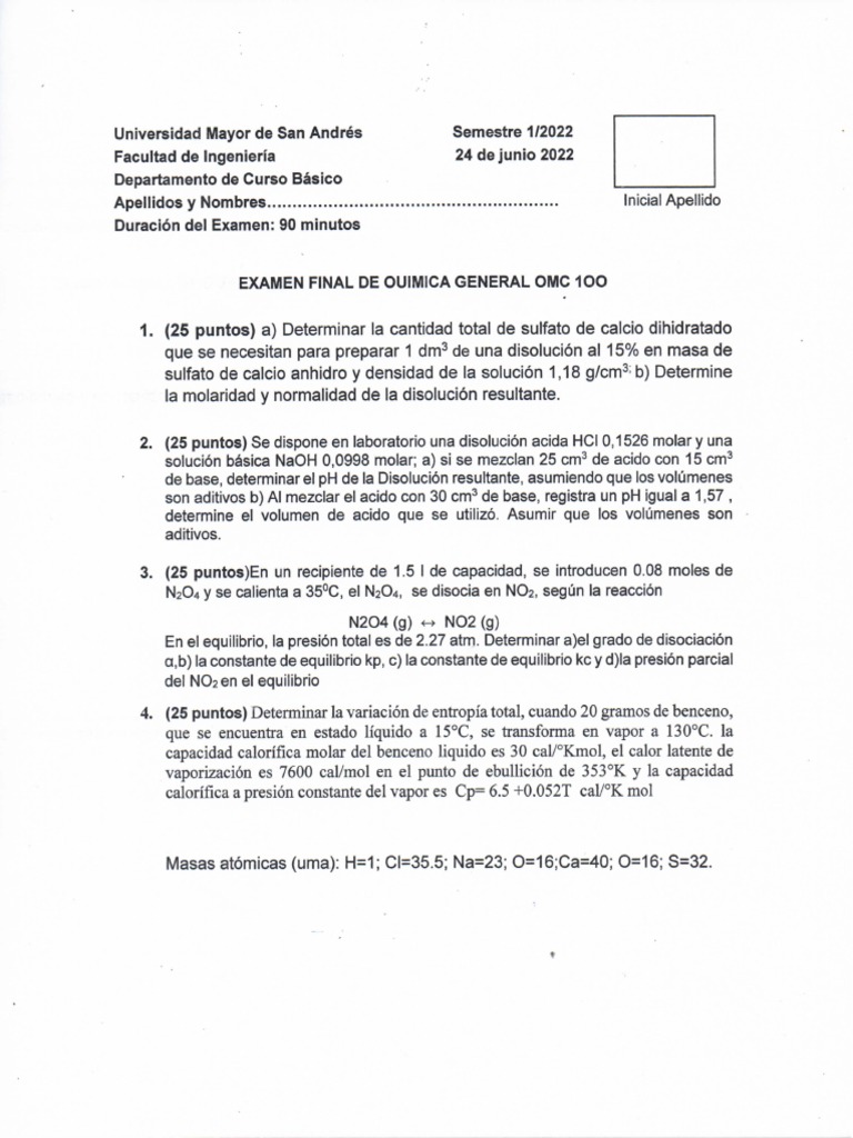 Examnes Finales QMC 100 | PDF