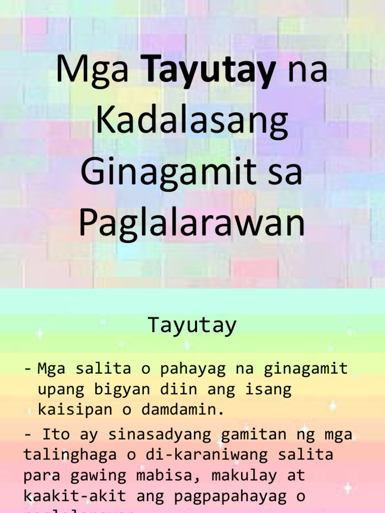 Uri NG Mga Tayutay | PDF
