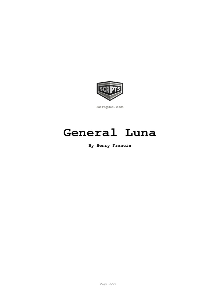 Heneral Luna Script | PDF | Treason