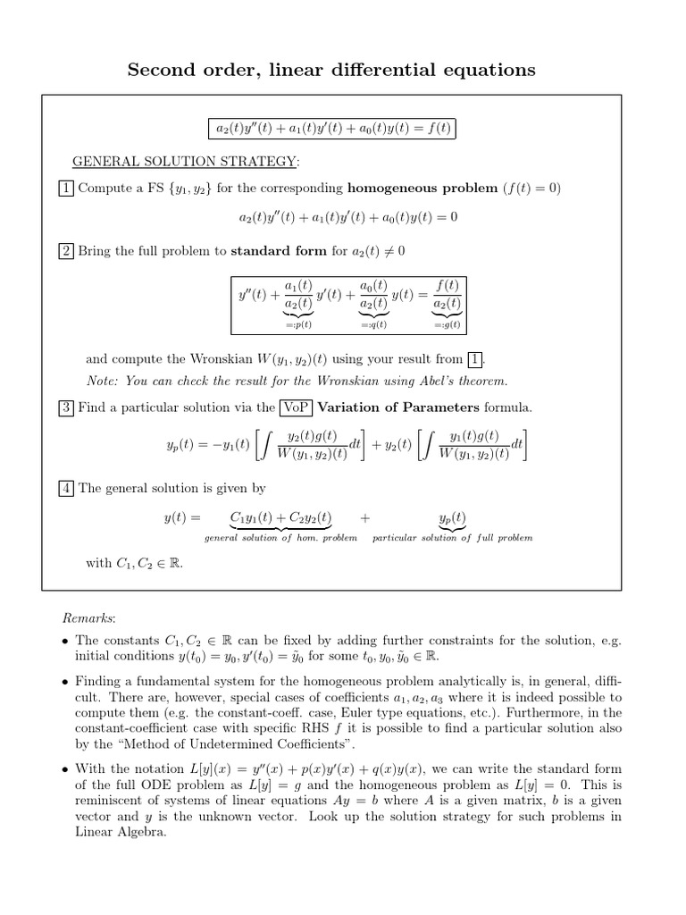 Ansatz Method | PDF | Ordinary Differential Equation | Applied Mathematics