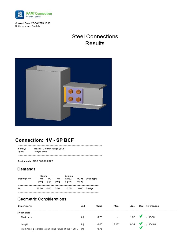Shear Connection | PDF | Bending | Fracture