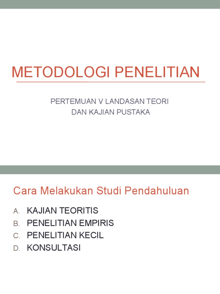 Tinjauan Pustaka dan Landasan Teori | PDF | Sains & Matematika