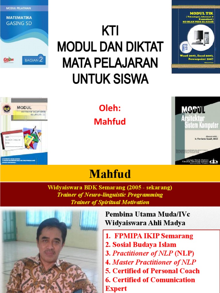 Modul dan Diktat Pembelajaran Mandiri | PDF