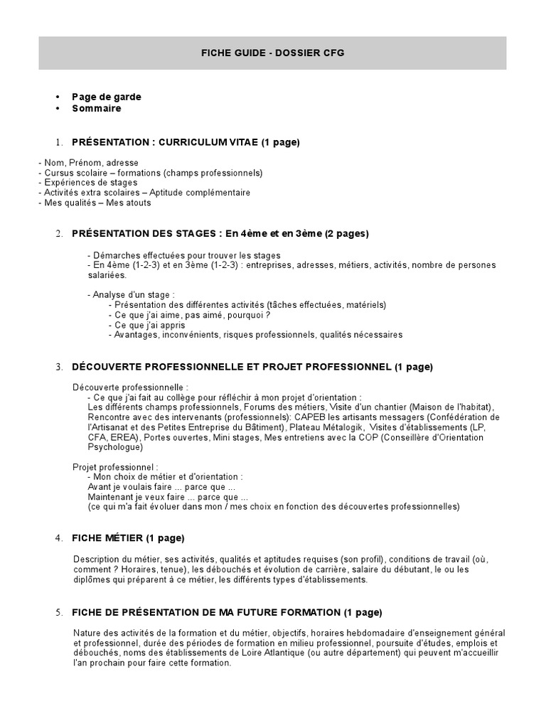 JCrwsAWp32Z - 2019 2020 Modele Dossier CFG | PDF