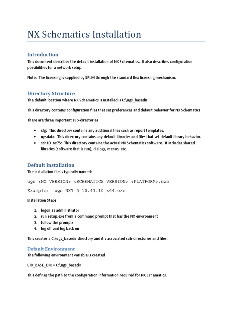 NX Schematics Installation | PDF | Library (Computing) | Command Line ...