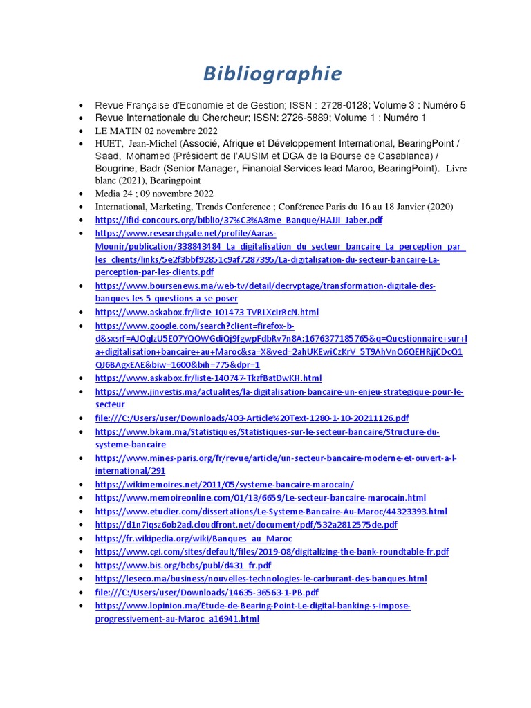 BIBLIOGRAPHIE | PDF