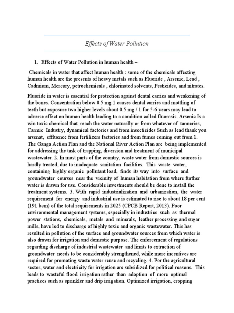 Water Pollution | PDF