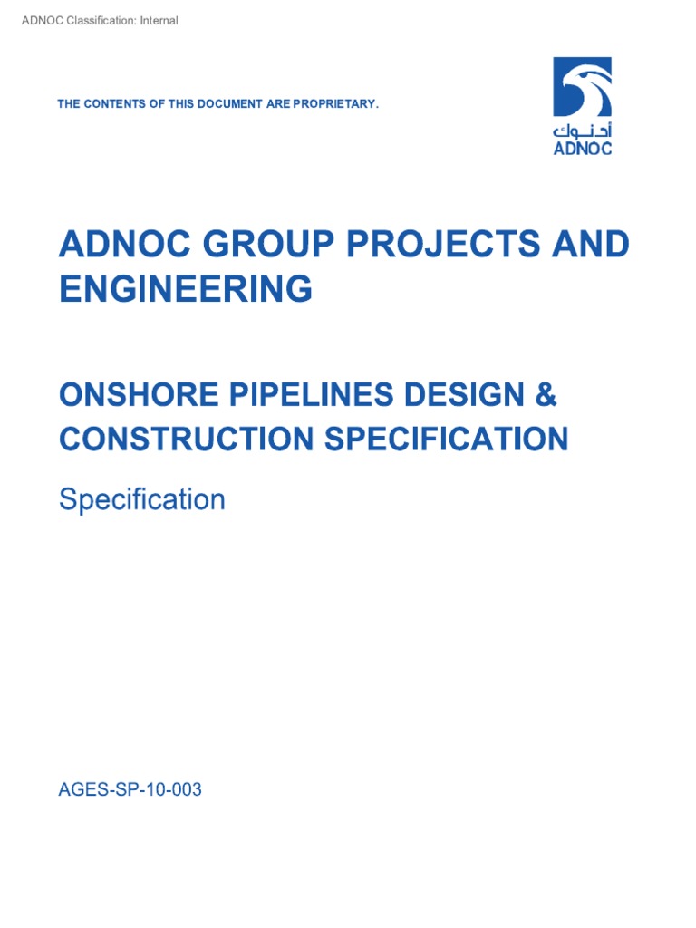 Onshore Pipelines Contruction Spec (3) - Pipe Book | PDF