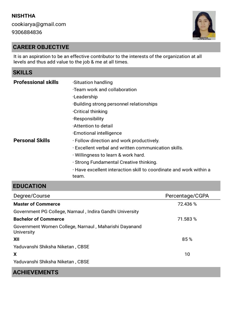 CURRICULUM VITAE - Format2 | PDF | Communication | Cognition