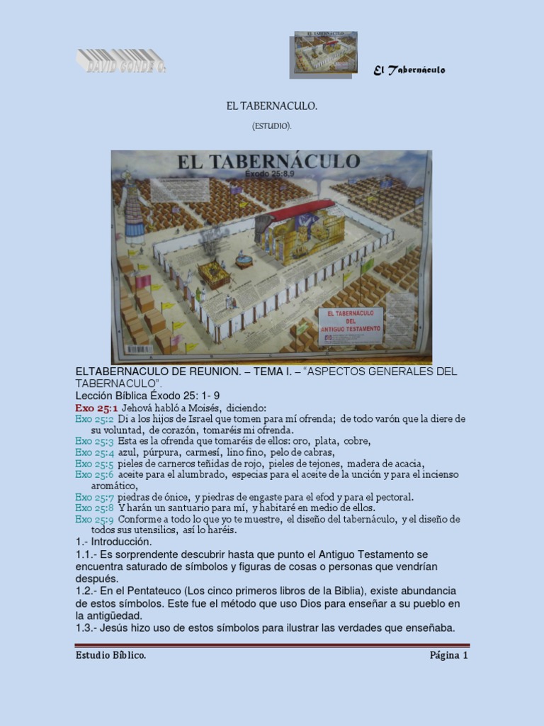 El Tabernaculo | PDF | Santo de los santos | Jacob