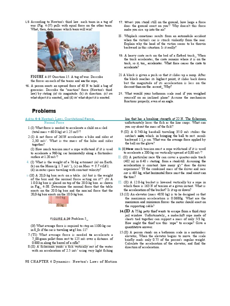 Problema Ligjet e Njutonit | PDF | Force | Friction