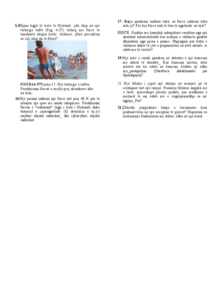 Problema Ligjet e Njutonit - En.sq | PDF