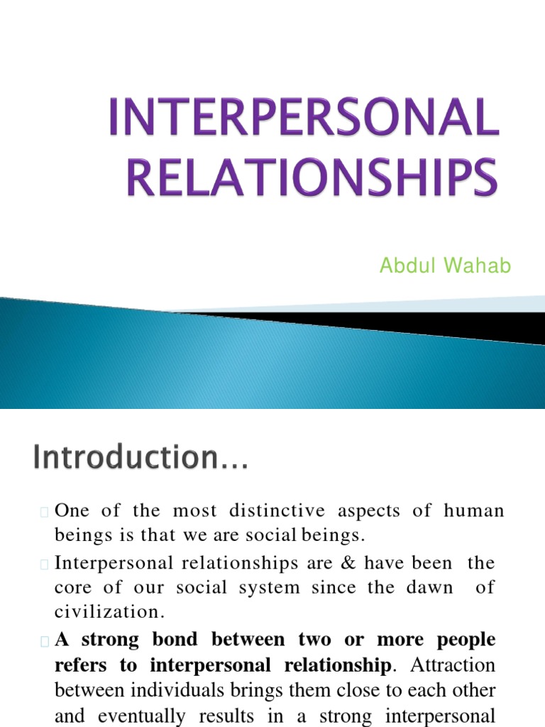 Interpersonal Relationships | PDF | Interpersonal Relationships | Love