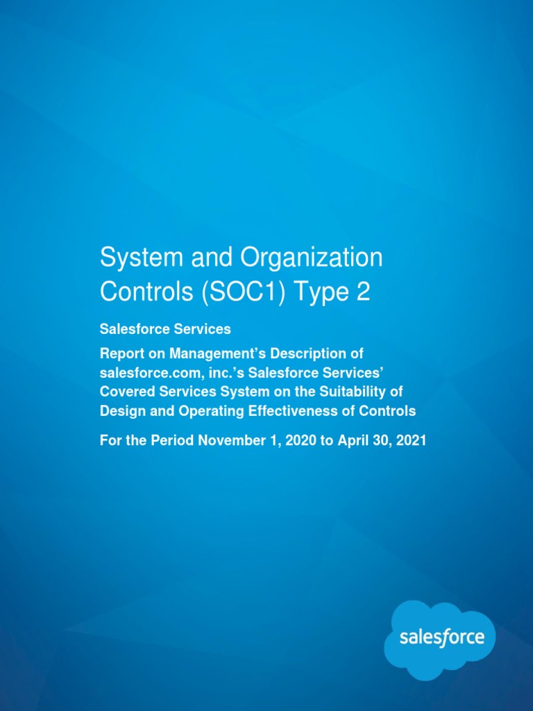 soc-1-report-salesforce-services_5EwWE | PDF | Cloud Computing | Audit