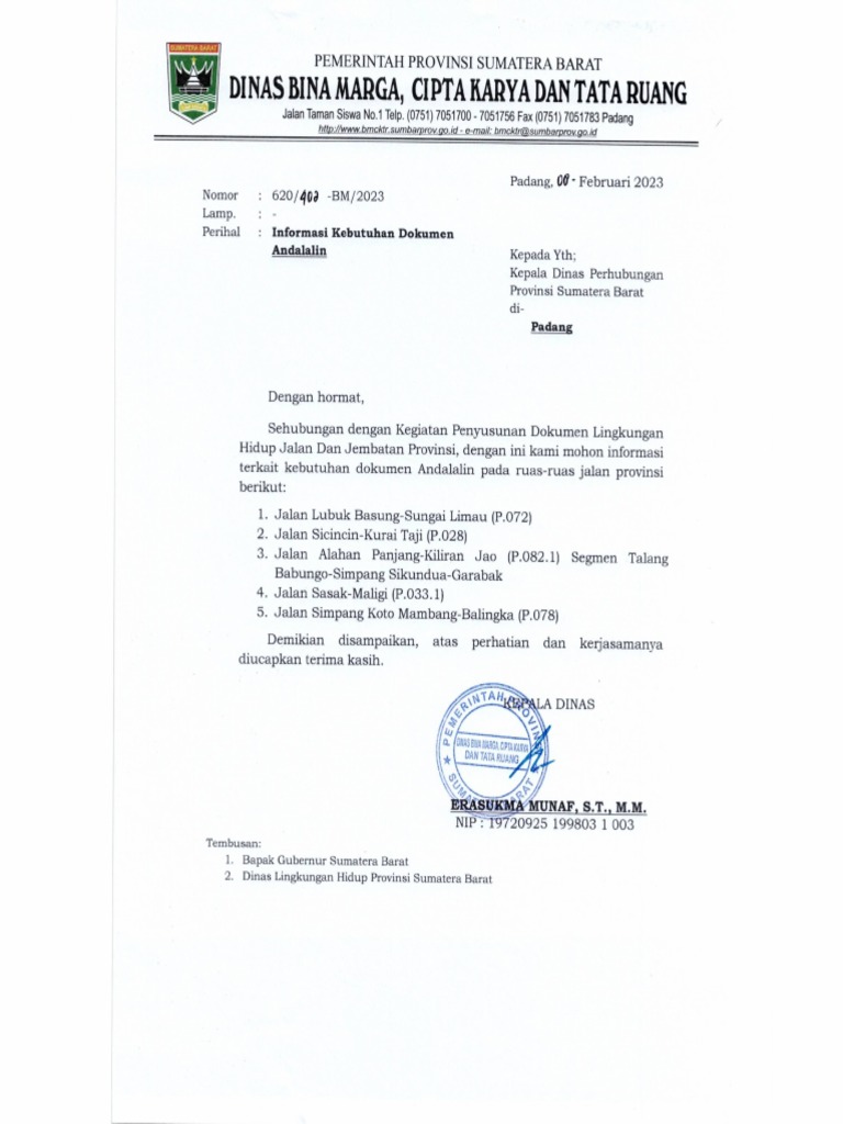 Surat Andalalin | PDF