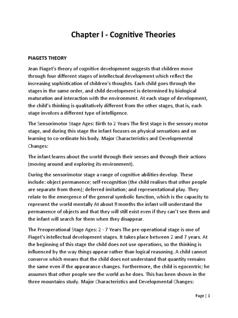 Chapter 1,2,3 Ped | PDF | Id | Cognitive Development