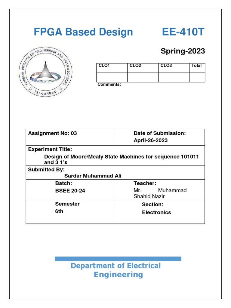 Fpga Assignment 3 Sma Pdf Bit Computing 5827