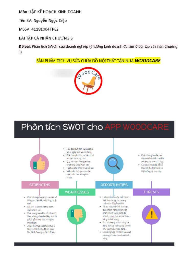 LKHKD BTCN C3 SWOT NGUYỄN NGỌC DIỆP | PDF