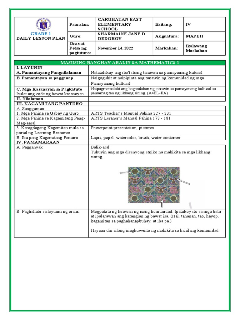DLP-Q2-W2-D3-MAPEH | PDF