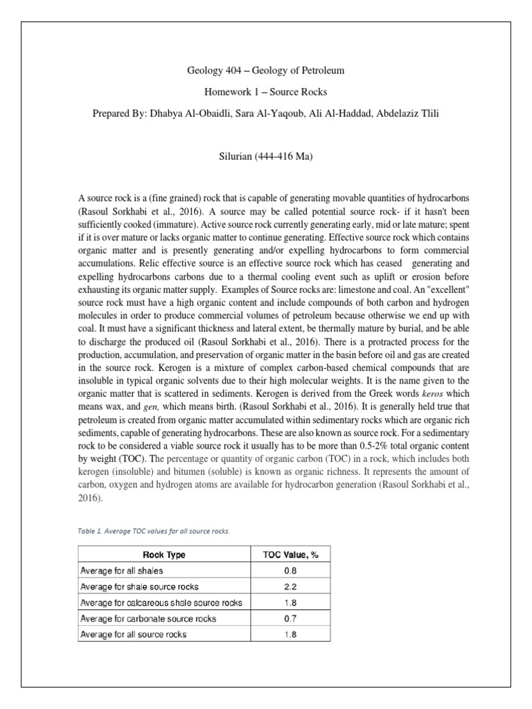 Geology Project | PDF | Sedimentary Rock | Shale