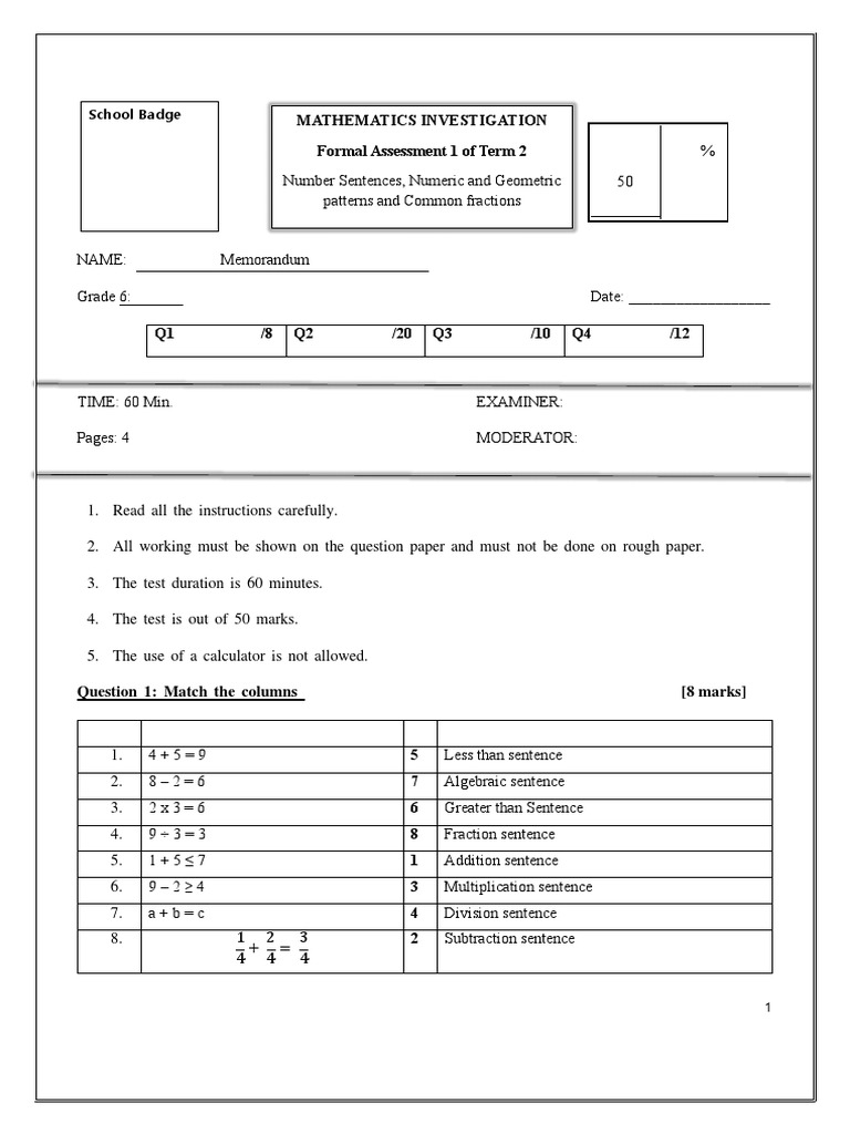 Term 2 Investigation Memo | PDF | Numbers | Arithmetic