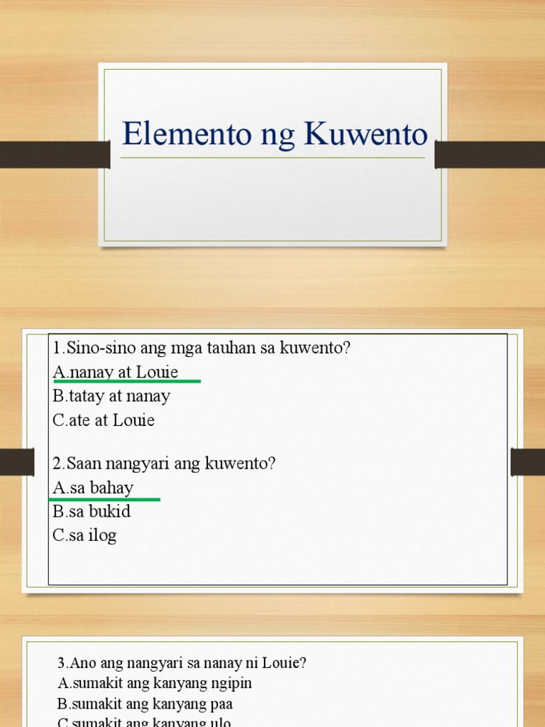 Elemento NG Kuwento | PDF