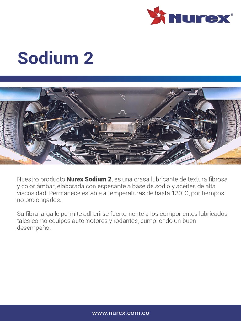 Grasa Lubricante Nurex Sodium 2 | PDF | Rodamiento (Mecánico) | Materiales