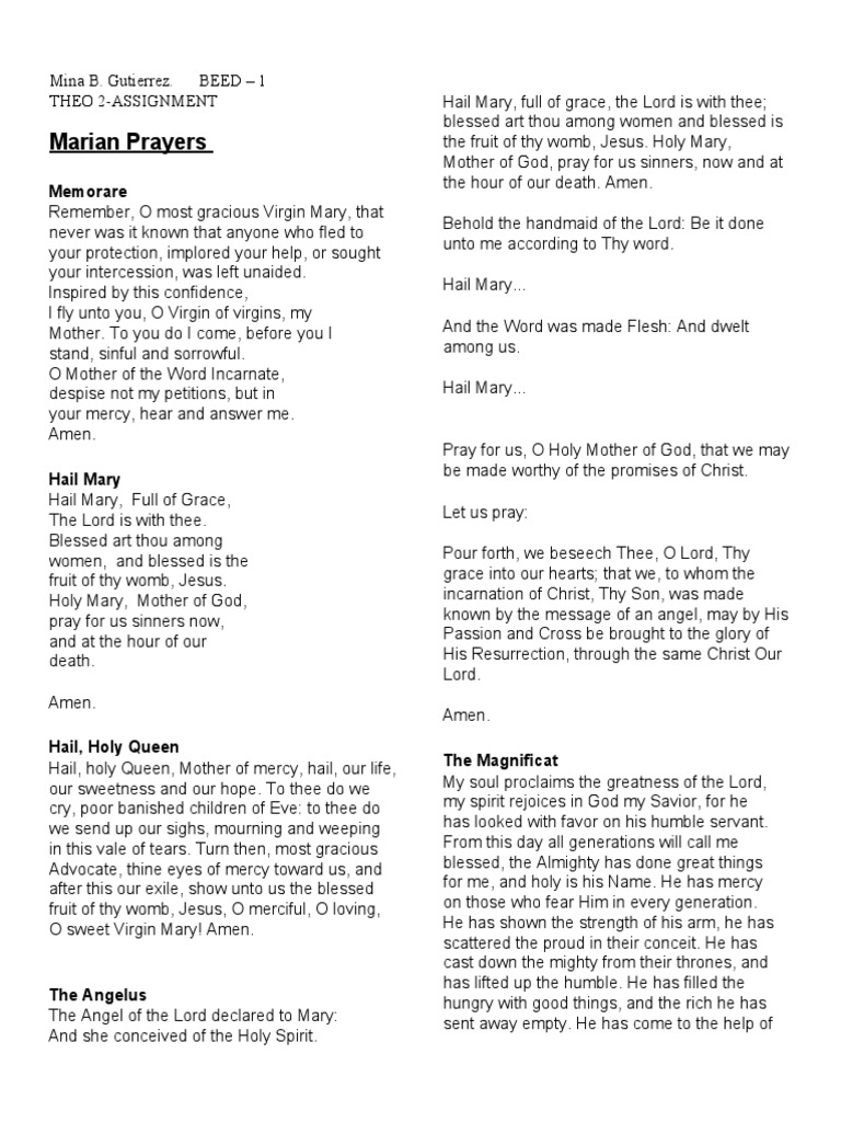 Marian Pilgrimage Resources | PDF | Lord's Prayer | Catholic Liturgy